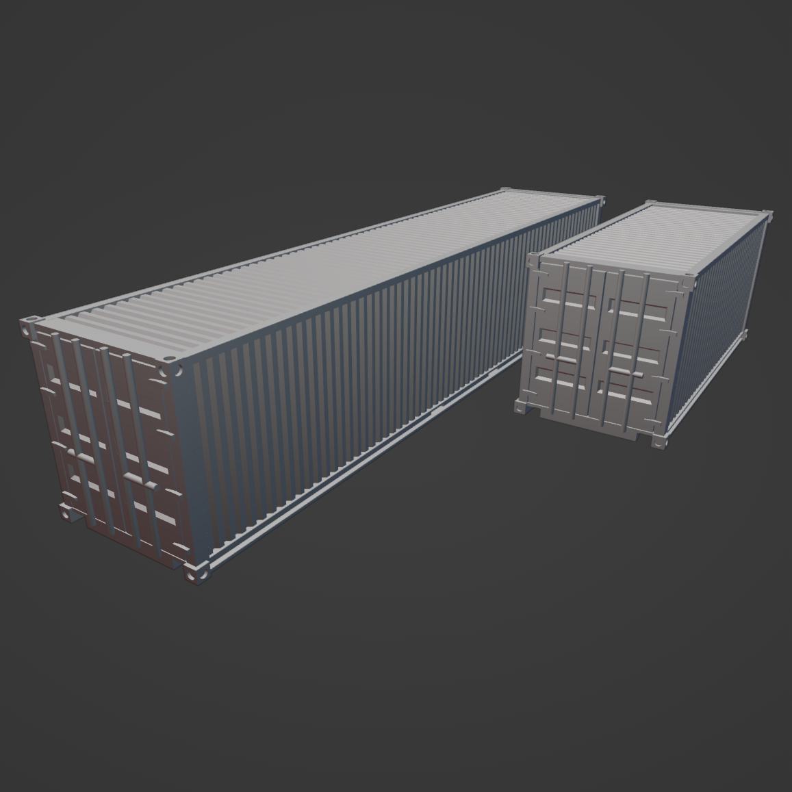 STL file Set of N Scale Shipping Containers 🚐・3D printable design to ...