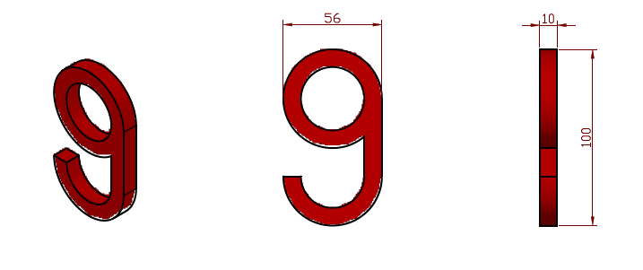 STL file Number 9・Template to download and 3D print・Cults