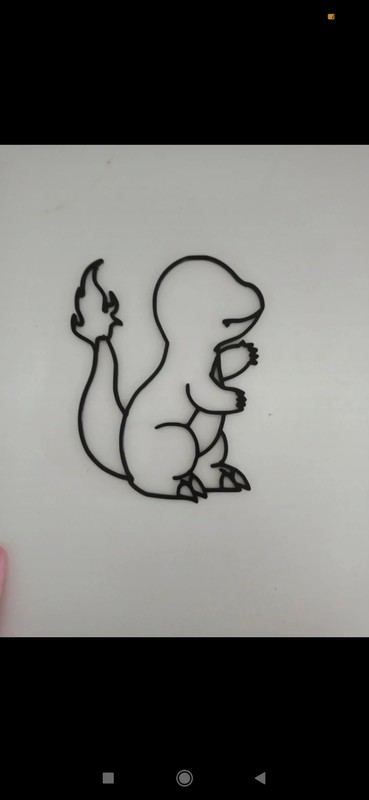 STL file Minimalist Charmander Frame・Model to download and 3D print・Cults
