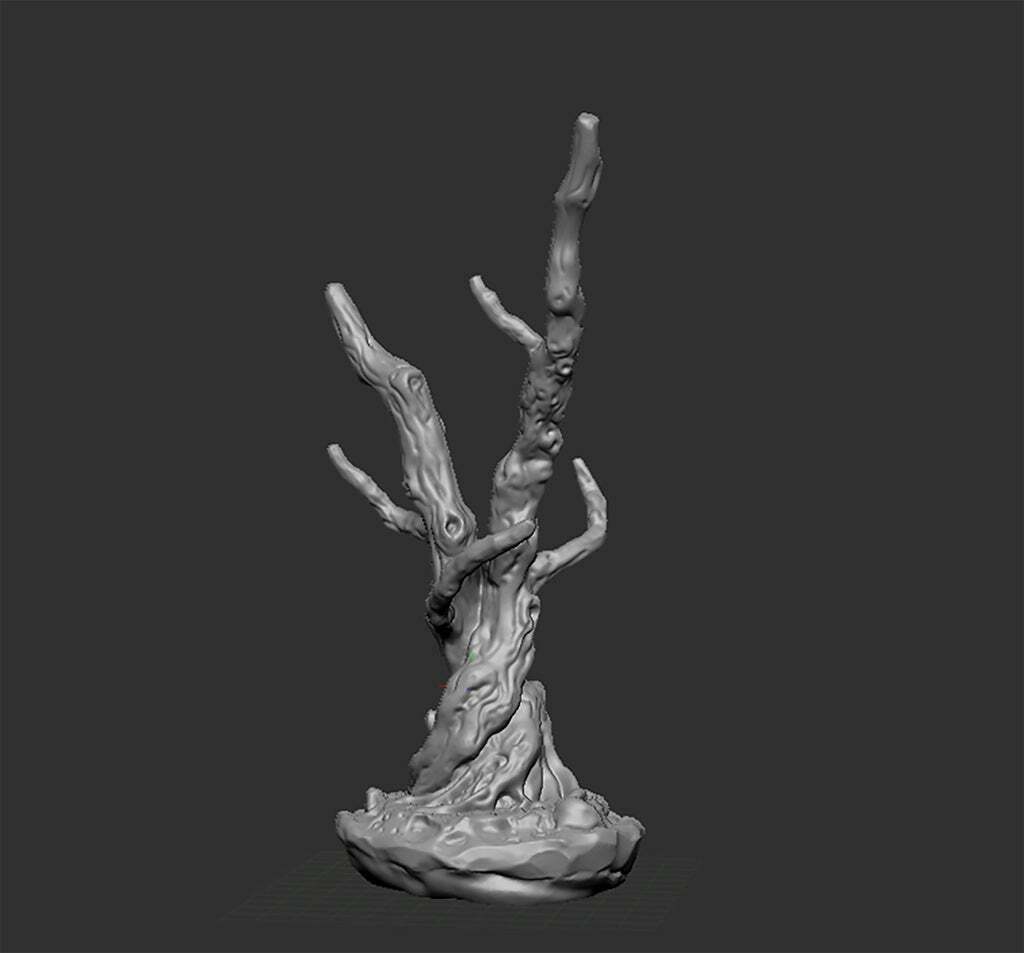 Free STL file Twin Tree Sculpture・3D printing idea to download・Cults