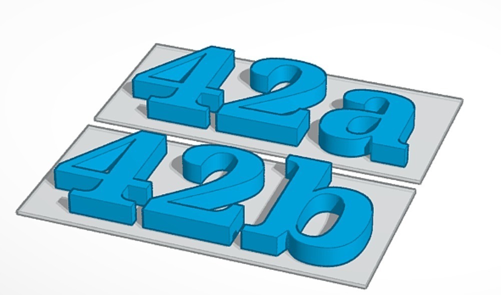 Free STL file Bird House Number Plates 42a/b・3D print object to ...