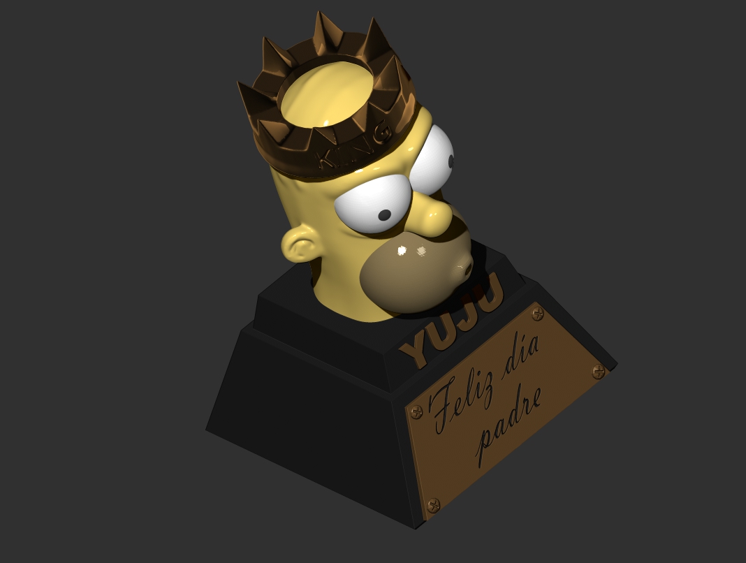 STL file Happy Father's Day - Homer Simpson・3D printing model to ...