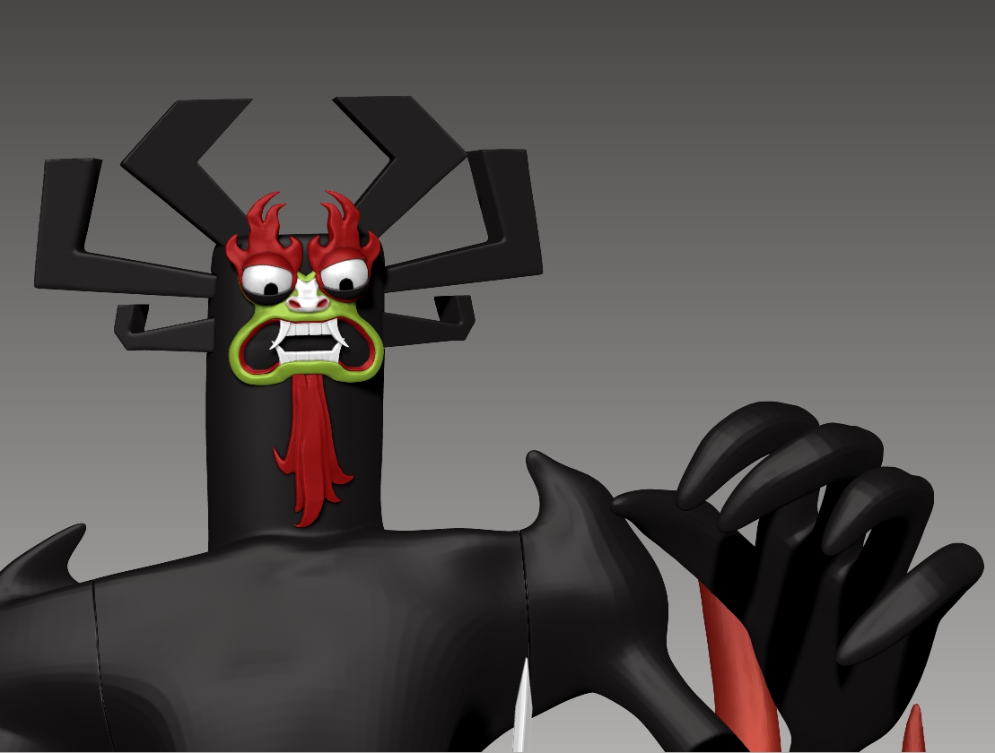3D file Samurai Jack vs. Aku in 3D scale model/Diorama 🗡️・3D print ...