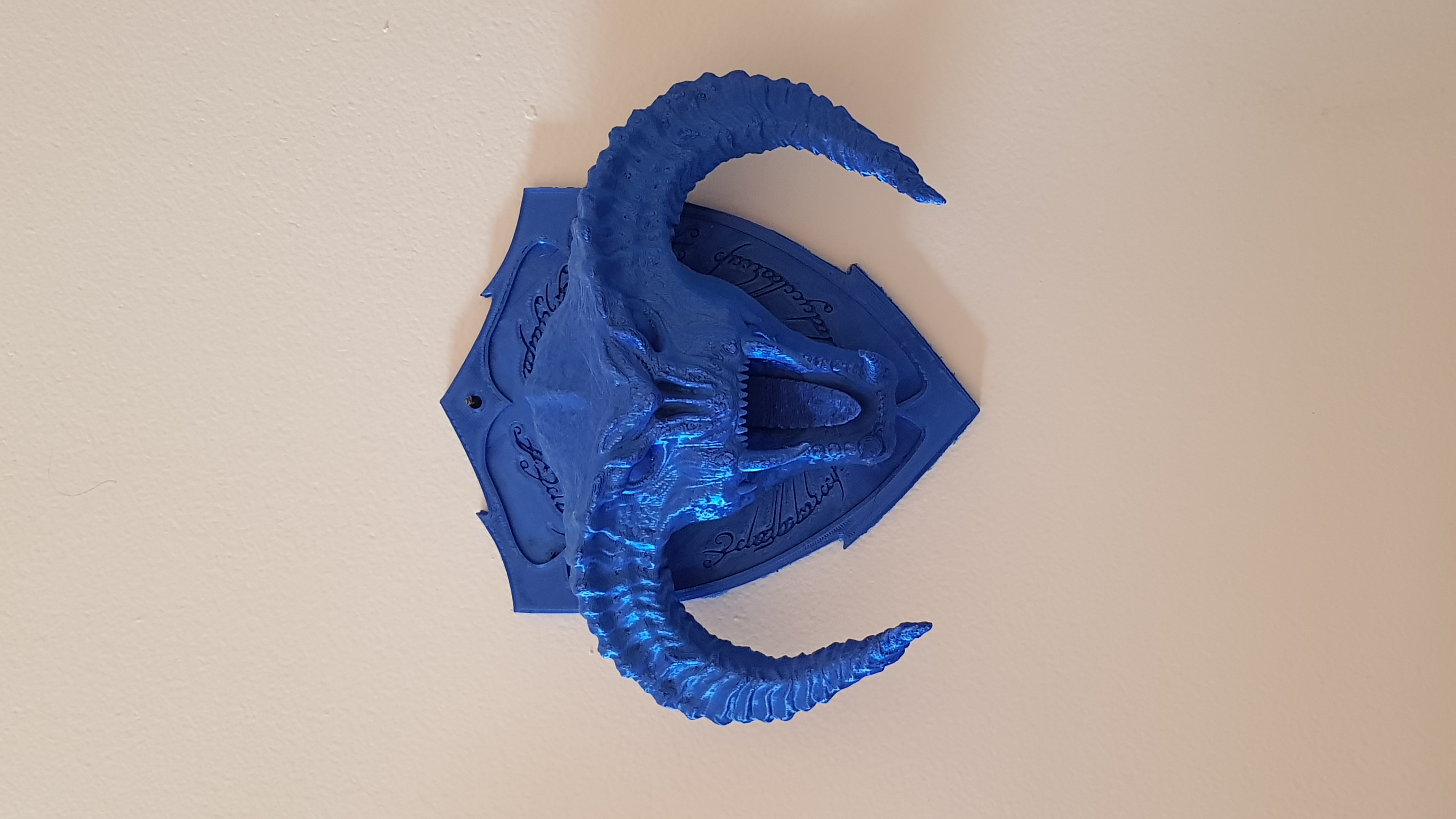 STL file Balrog Head With Shield Wall Plaque・3D printing design to ...