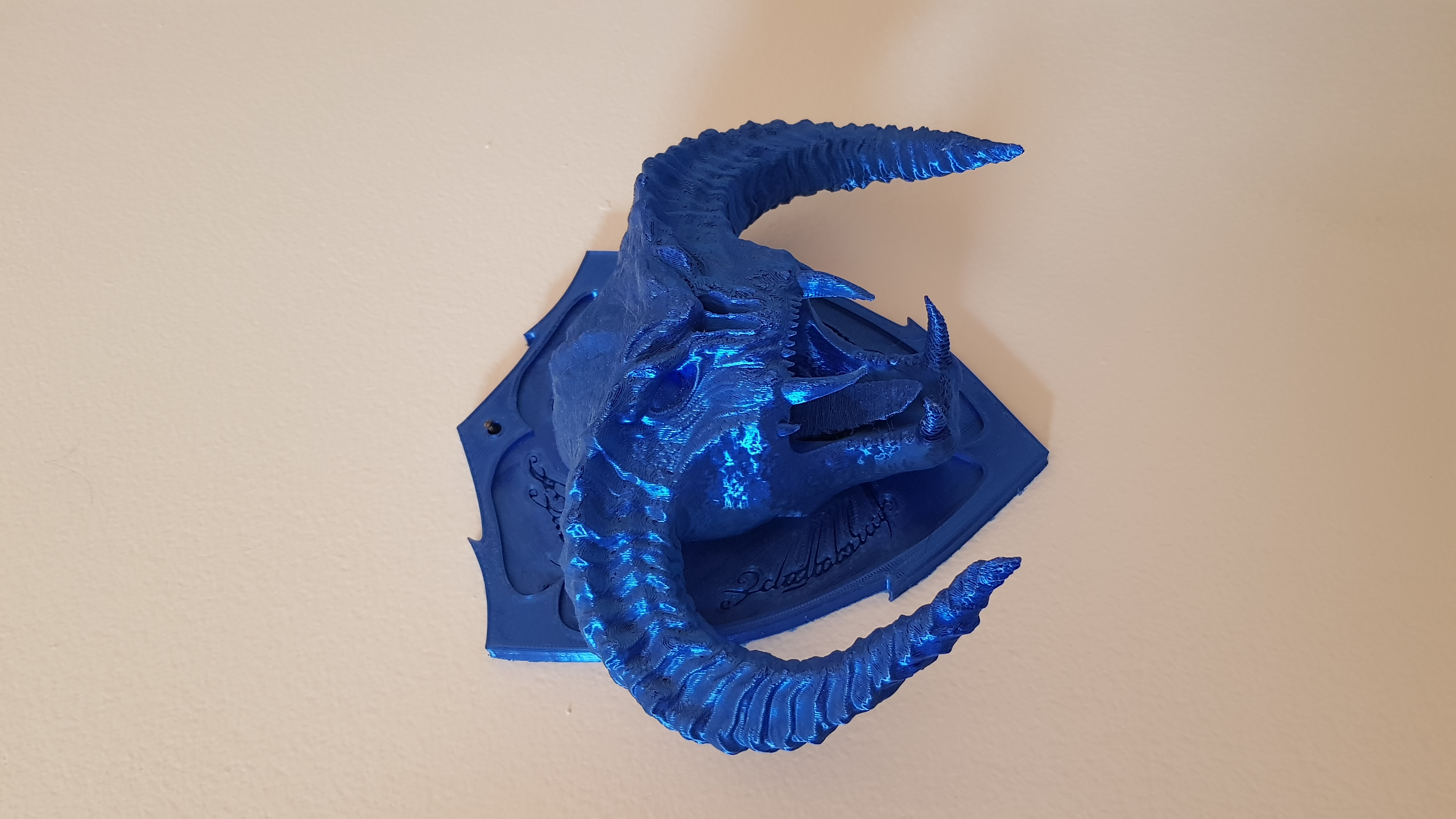 STL file Balrog Head With Shield Wall Plaque・3D printing design to ...