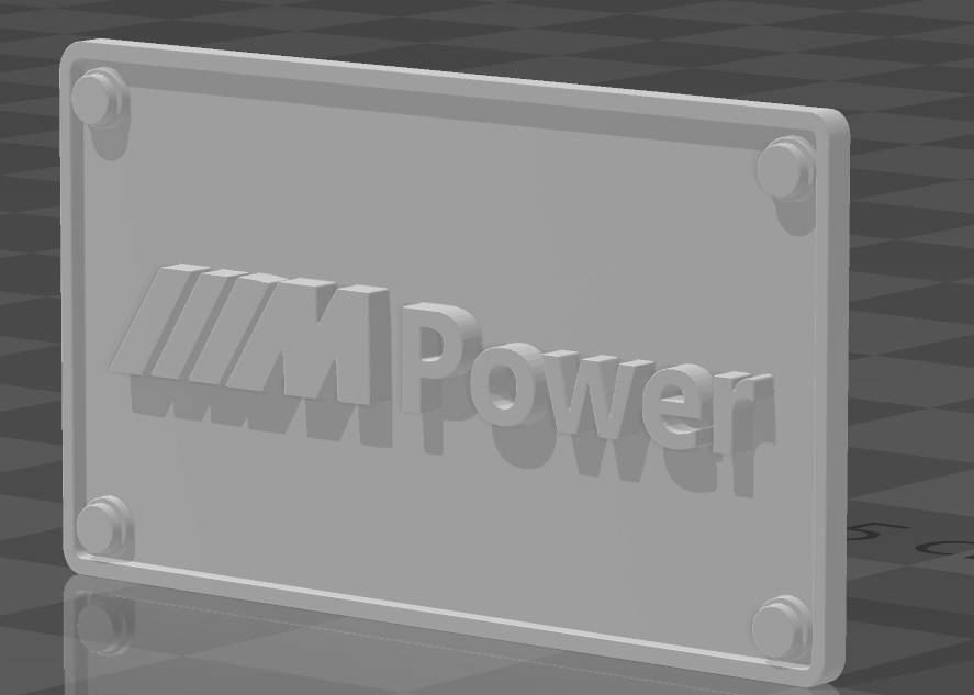 STL file License plate M Power RC 1/10 🌆・3D printable model to download ...