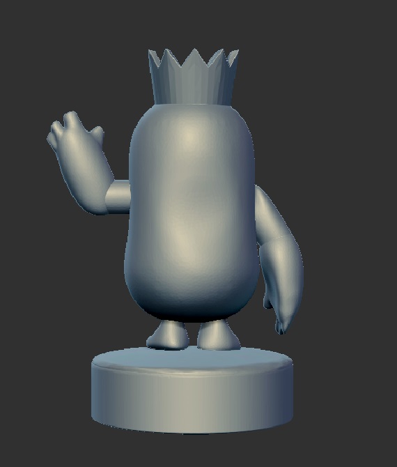 OBJ file Fall guys classic skin with crown・3D printer model to download ...