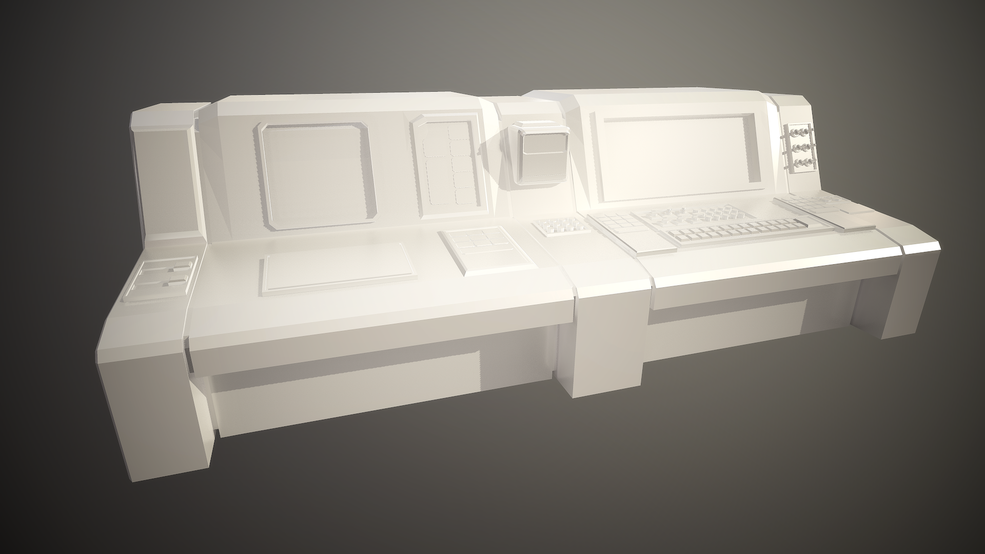 STL file Sci-fi Computer table・3D printable model to download・Cults
