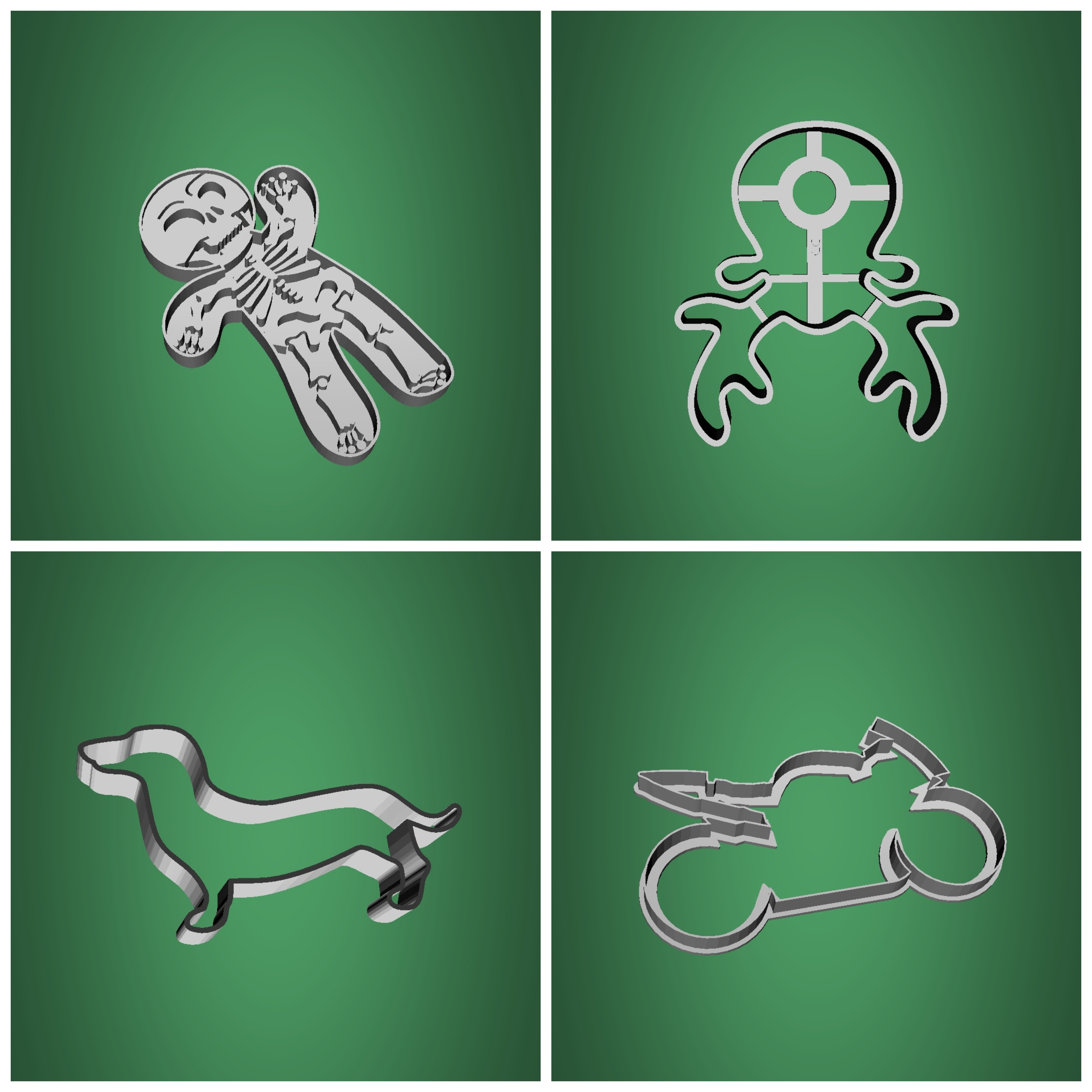 Free STL file COOKIE CUTTER SET OF 8・3D print design to download・Cults