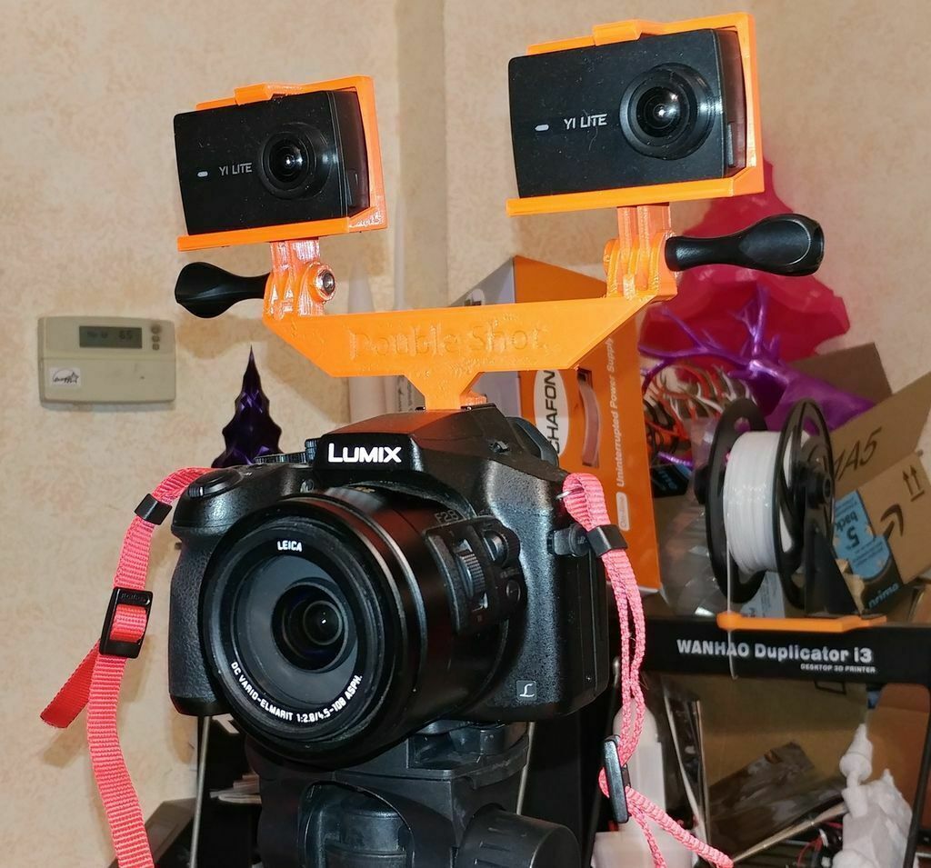 Free STL file Double Shot - Hot Show Double Cam Mount・3D printing idea ...