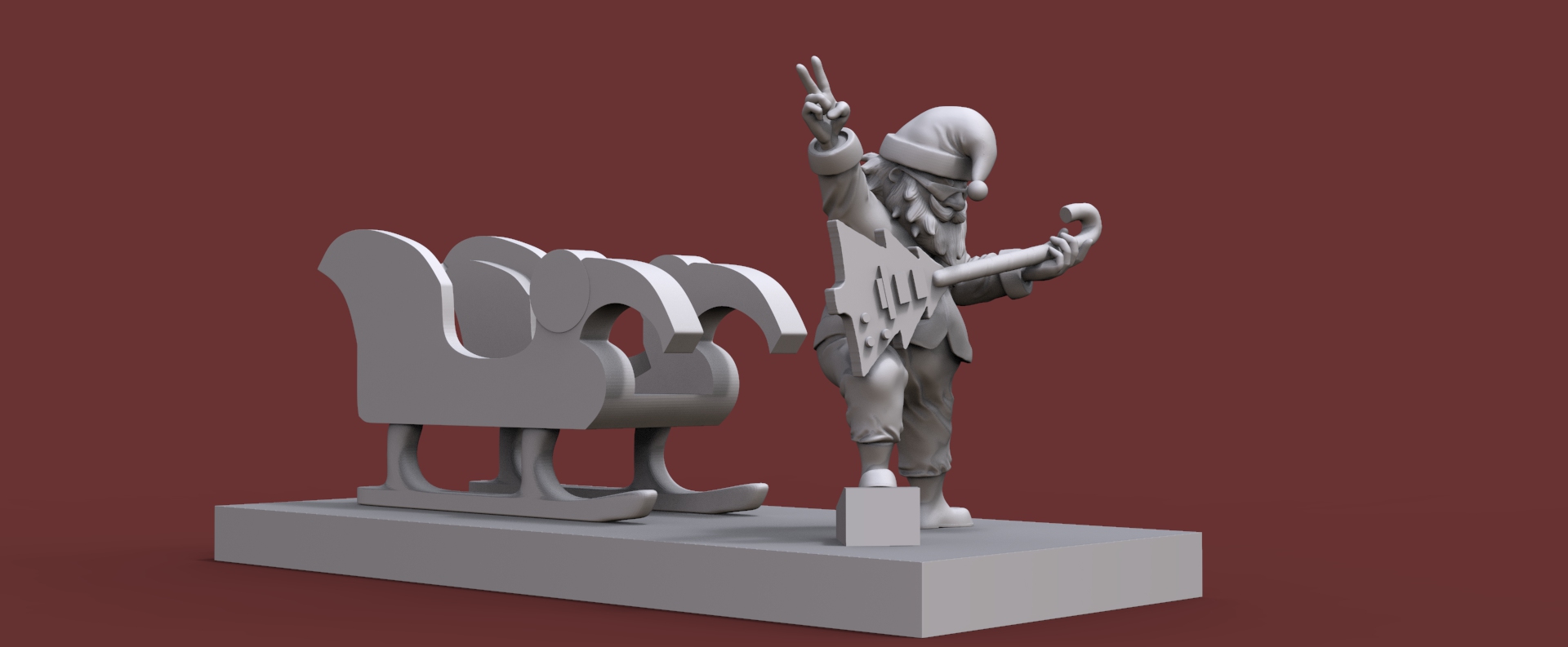 Free STL file Santa Rockero 🎅・3D print model to download・Cults
