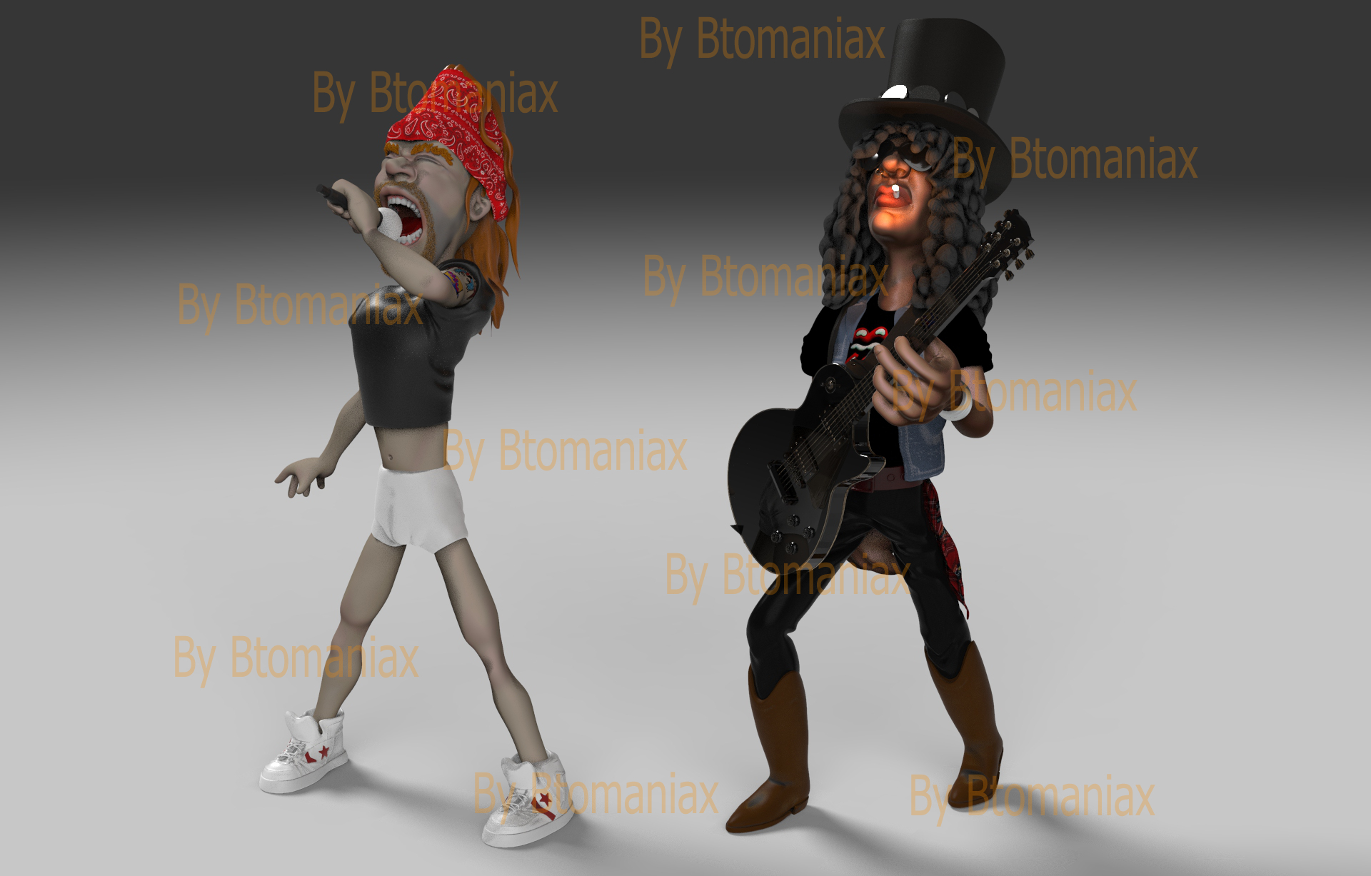 STL file Slash Guns and Roses 👽・3D print object to download・Cults