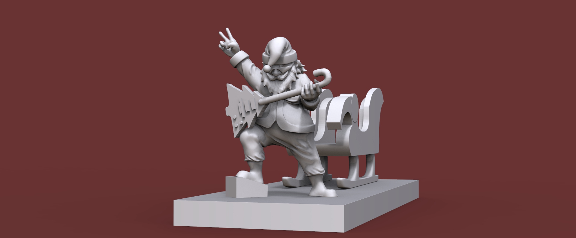 Free STL file Santa Rockero 🎅・3D print model to download・Cults