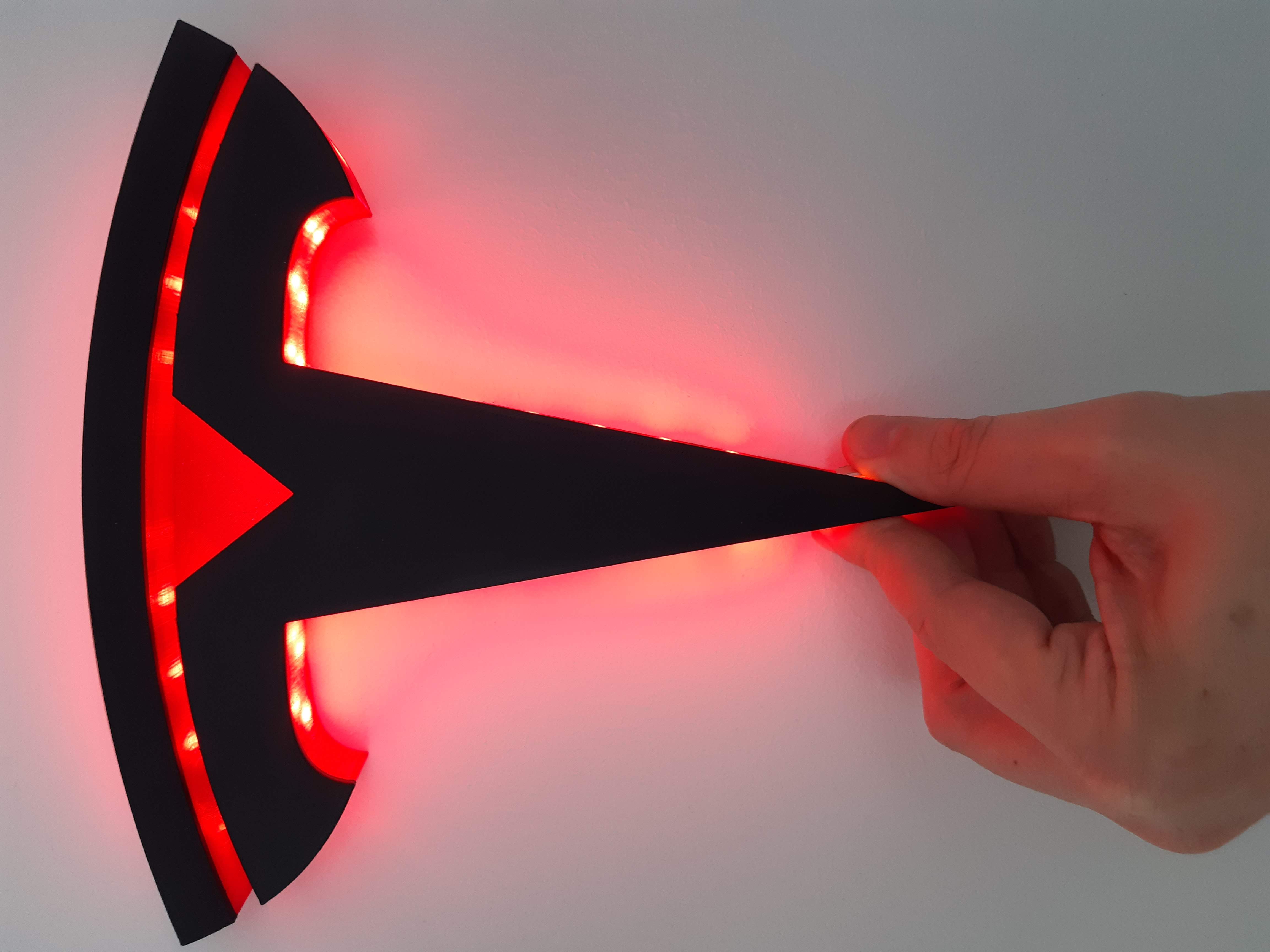 Файл STL Wall Lamp TESLA Logo・Дизайн 3D принтера для загрузки・Cults