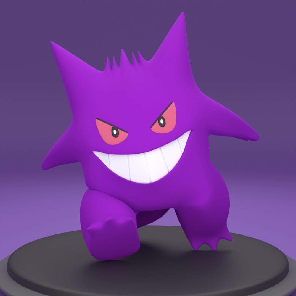 Free OBJ file Gengar・3D print design to download・Cults