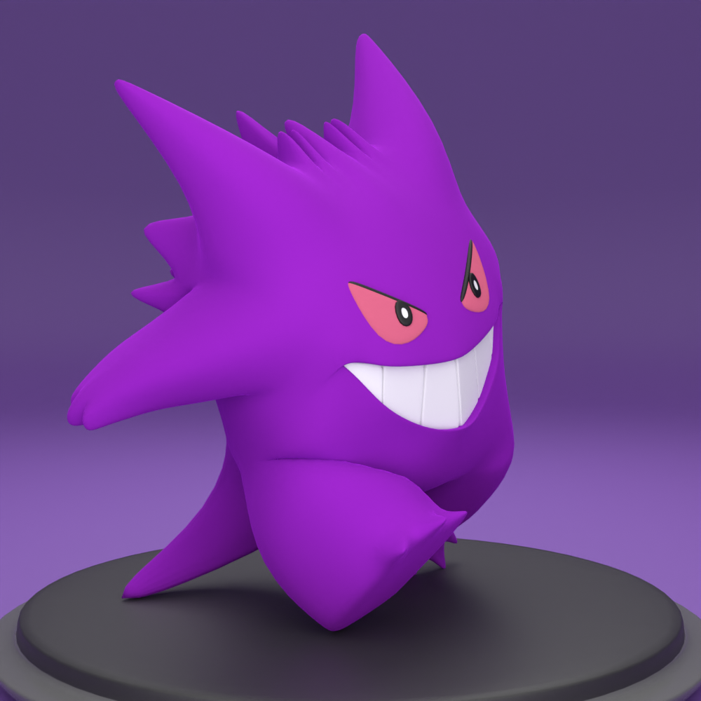 Free OBJ file Gengar・3D print design to download・Cults