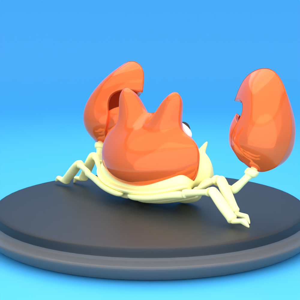 OBJ file Krabby・3D printer model to download・Cults