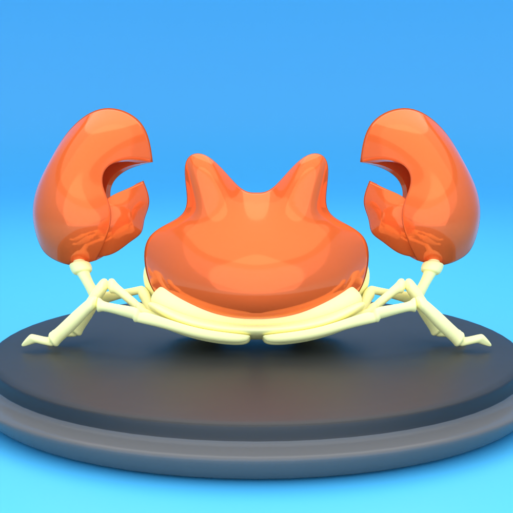 OBJ file Krabby・3D printer model to download・Cults