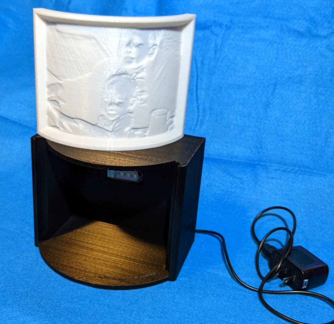 STL file Backlit Interchangeable Curved Lithophane Box/Frame・Template ...