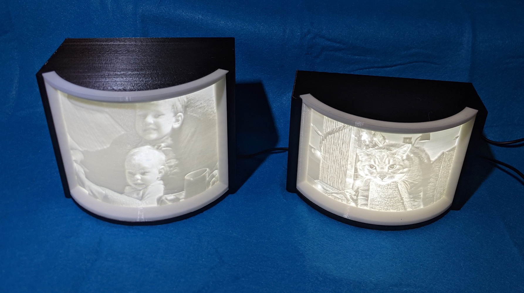 STL file Backlit Interchangeable Curved Lithophane Box/Frame・Template ...
