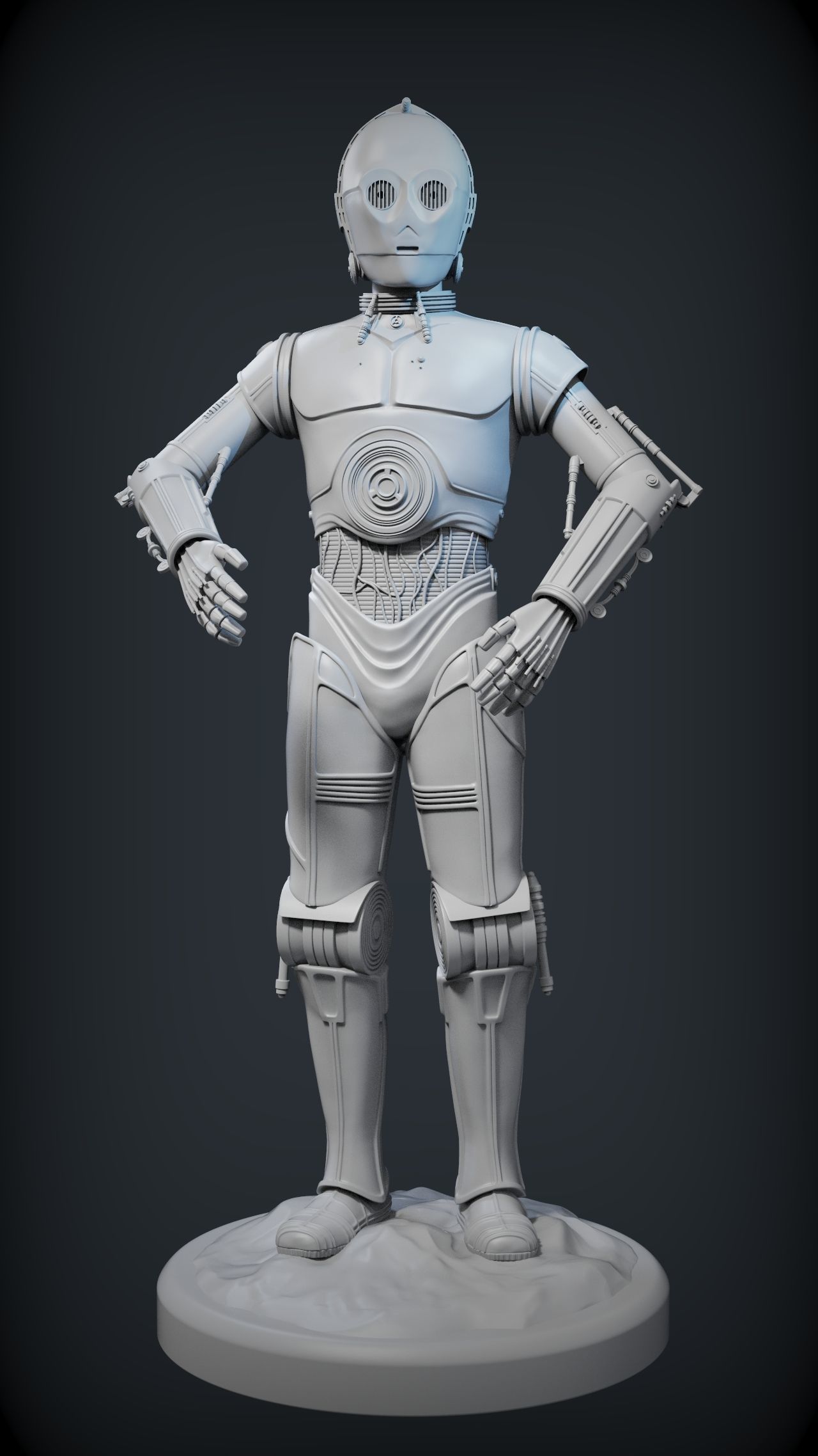 STL file C-3PO protocol droid from Star Wars 3D print model 🤖・3D ...