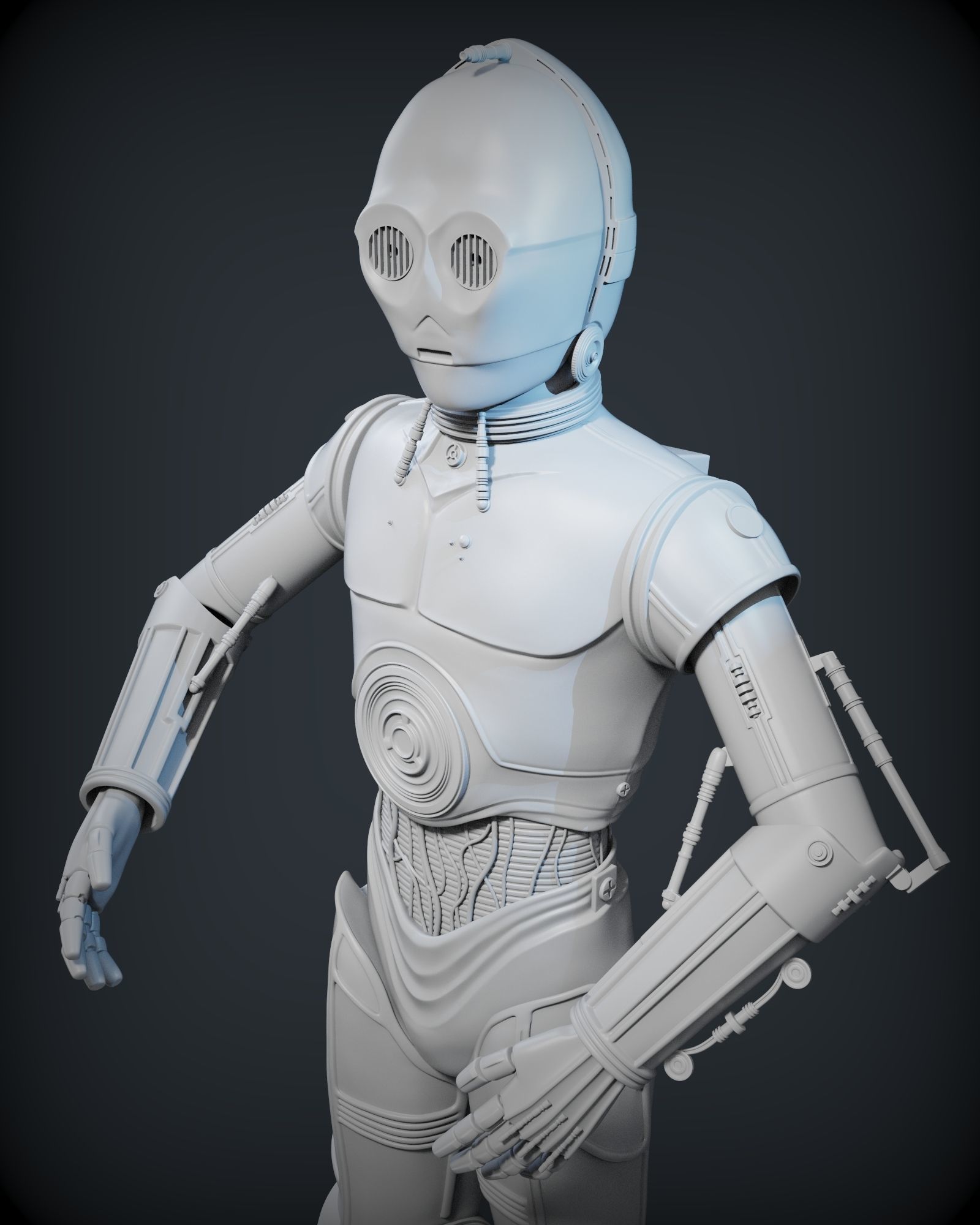 STL file C-3PO protocol droid from Star Wars 3D print model 🤖・3D ...