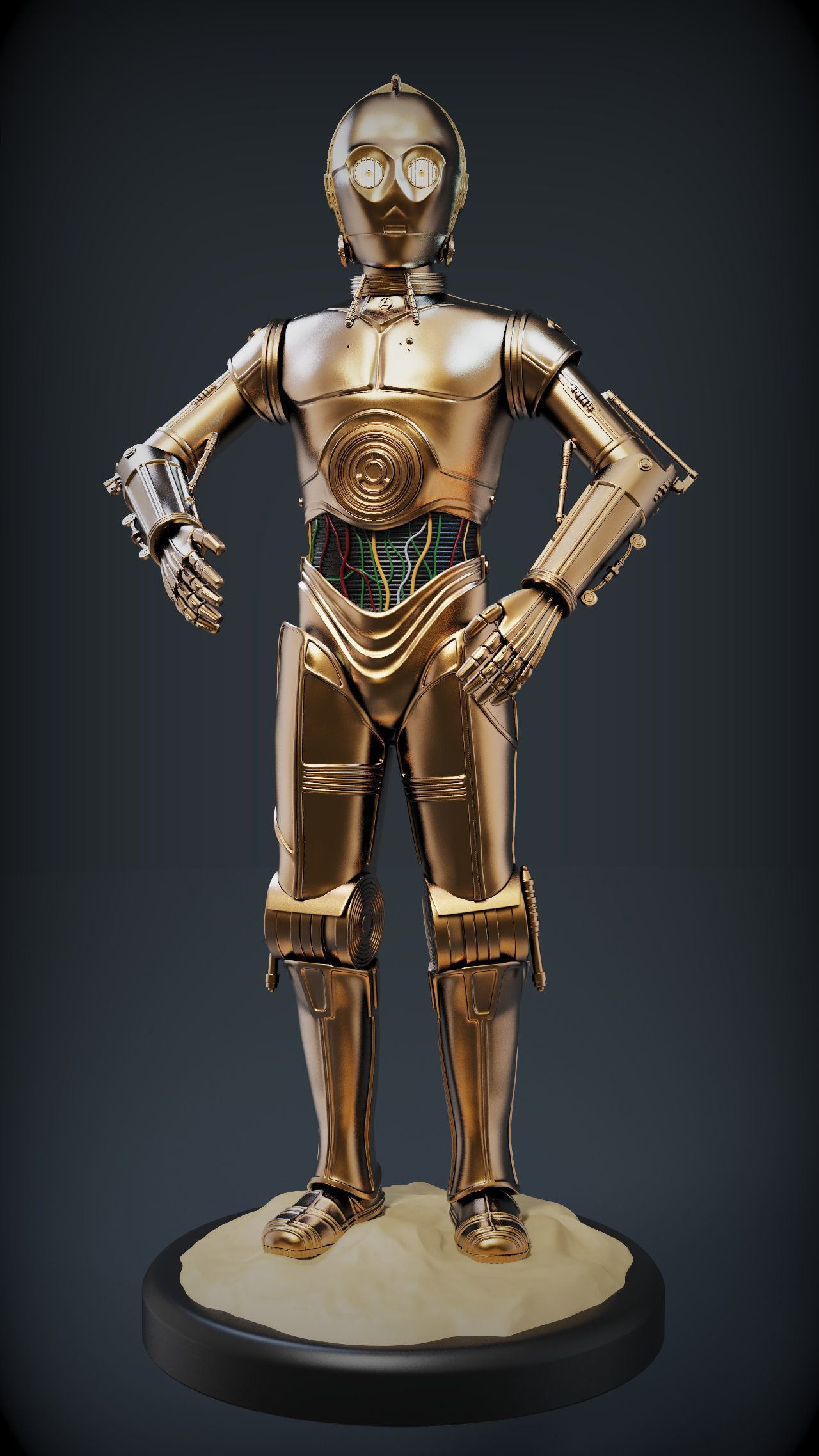 STL file C-3PO protocol droid from Star Wars 3D print model 🤖・3D ...