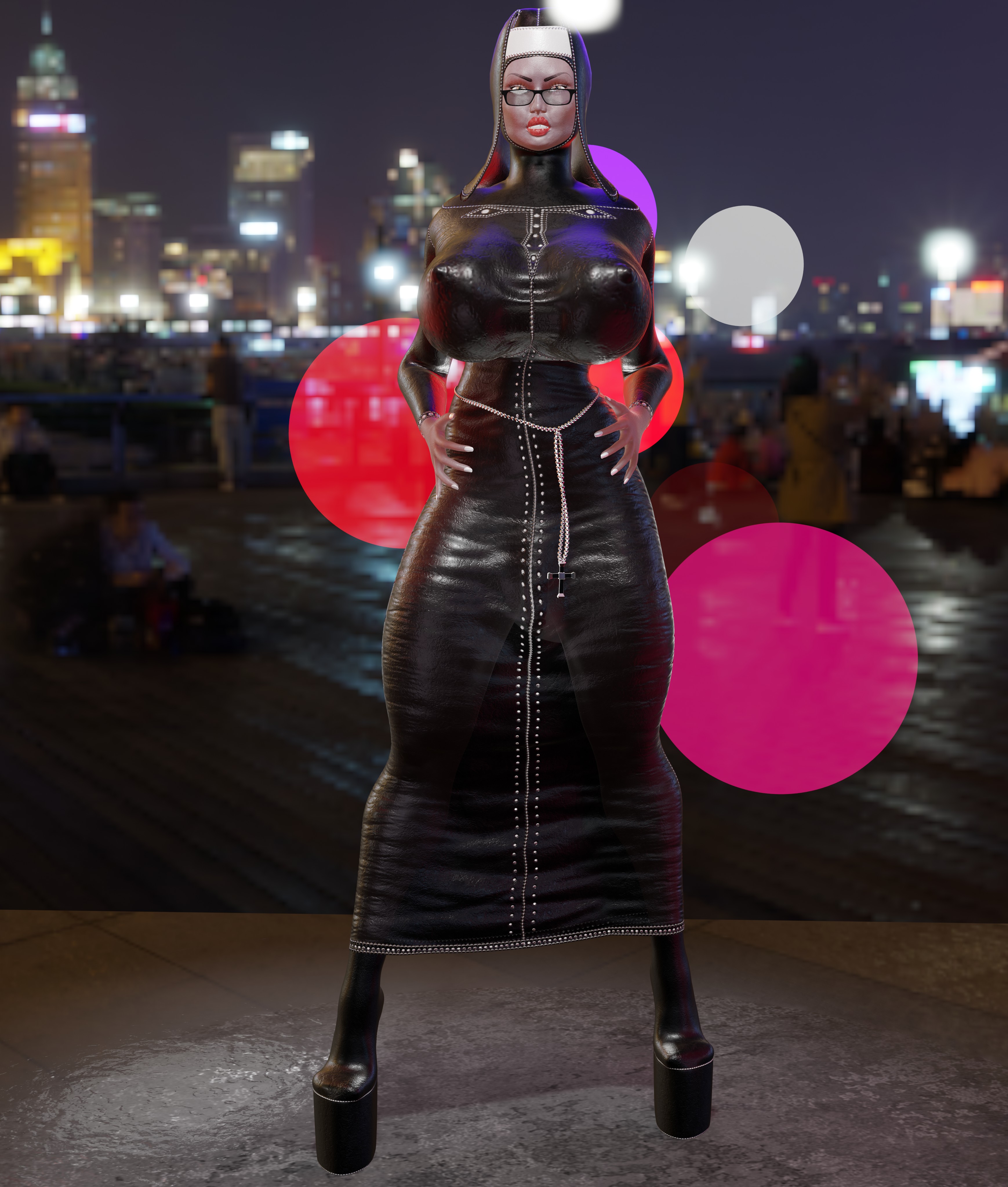 Free Obj File Glb For Oculus Home Futa Habit Nun 🔞・model To