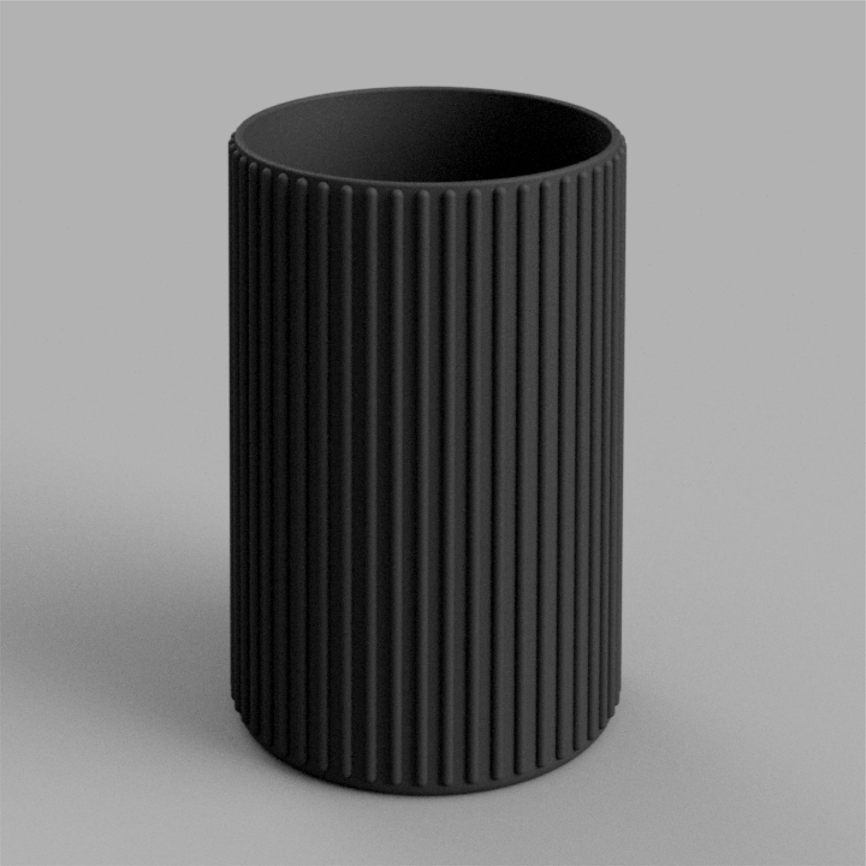 Free STL file Ribbed Pencil or Toothbrush Holder・3D print model to ...