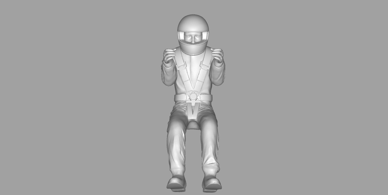 STL file Race Car Driver Figurine Scale Model・3D printable design to ...