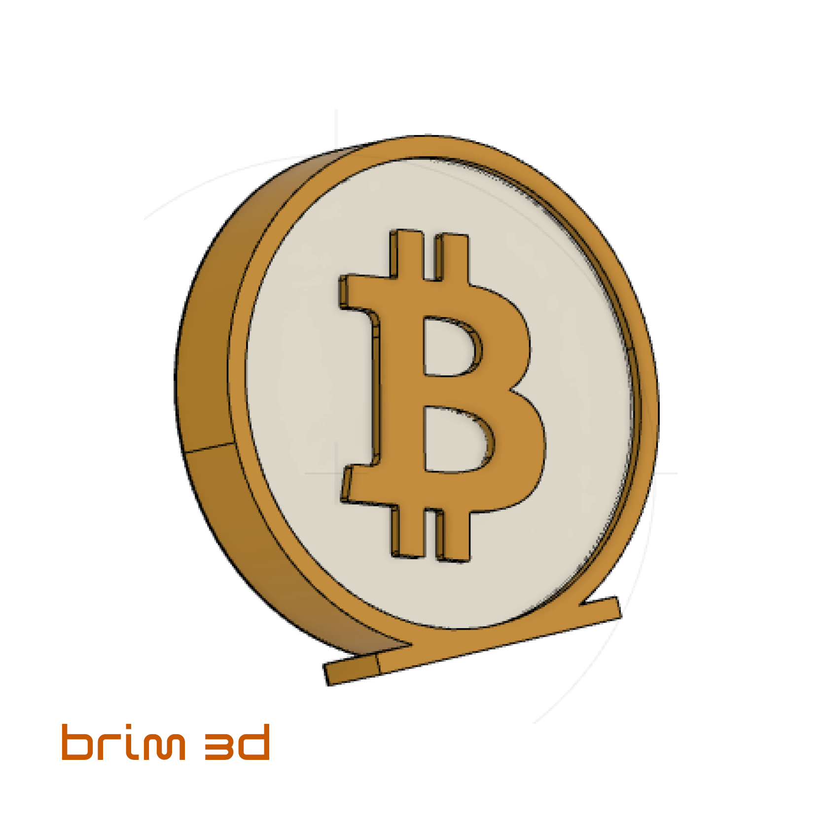 STL file Bitcoin btc coin - Led light brim3d・3D printer design to ...