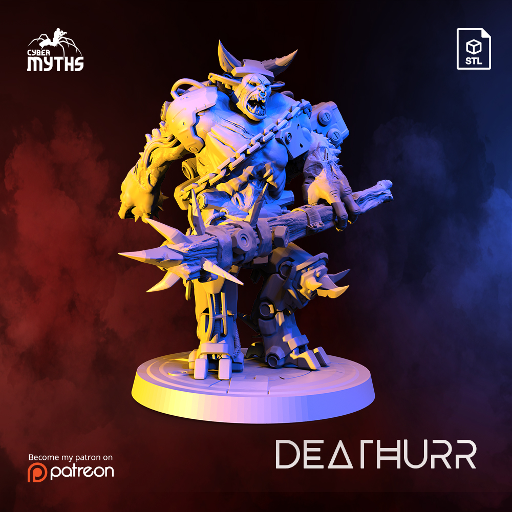 3D file Deathurr Cyber Myths ⚔・3D printing idea to download・Cults
