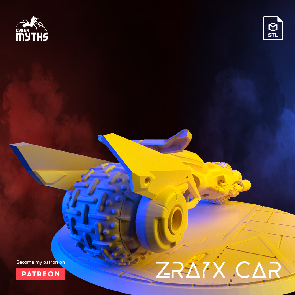 3D file Zrayx Car Cyber Myths 🚗・3D printable model to download・Cults