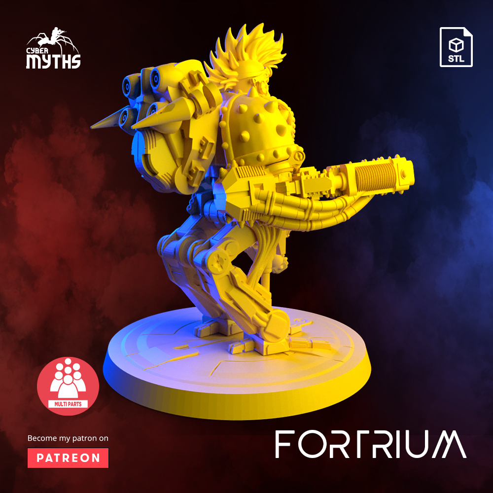 3D file Fortrium Dwrarf Multiparts Cyber Myths・3D printing idea to ...