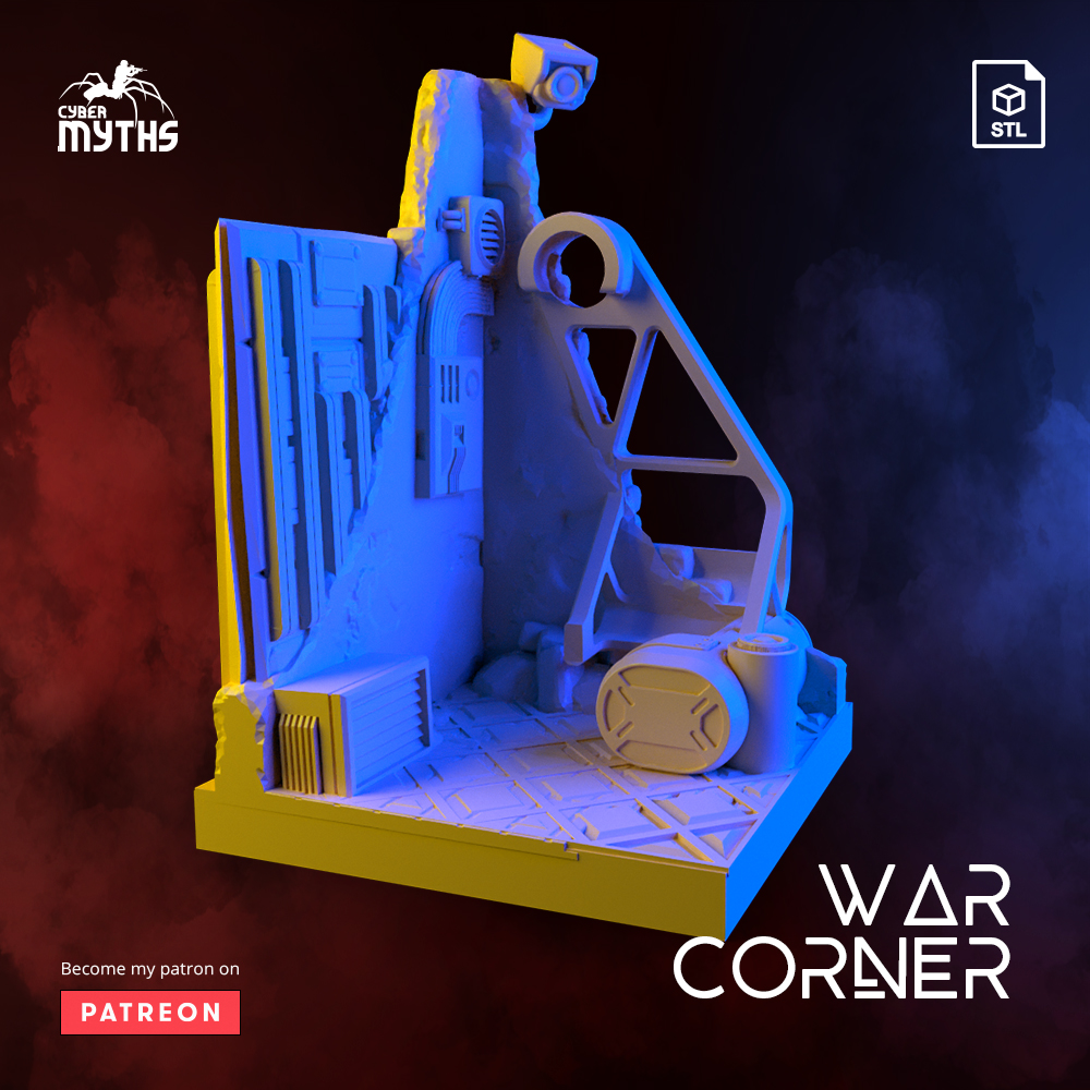Archivo STL War Corner Scene Cyber Myths ⚔・Modelo de impresora 3D para ...
