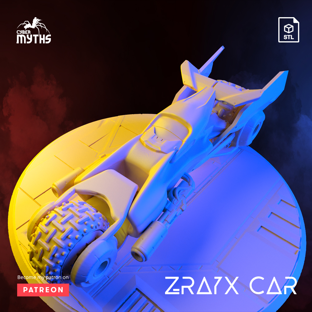 3D file Zrayx Car Cyber Myths 🚗・3D printable model to download・Cults