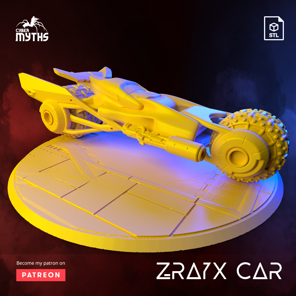 3D file Zrayx Car Cyber Myths 🚗・3D printable model to download・Cults