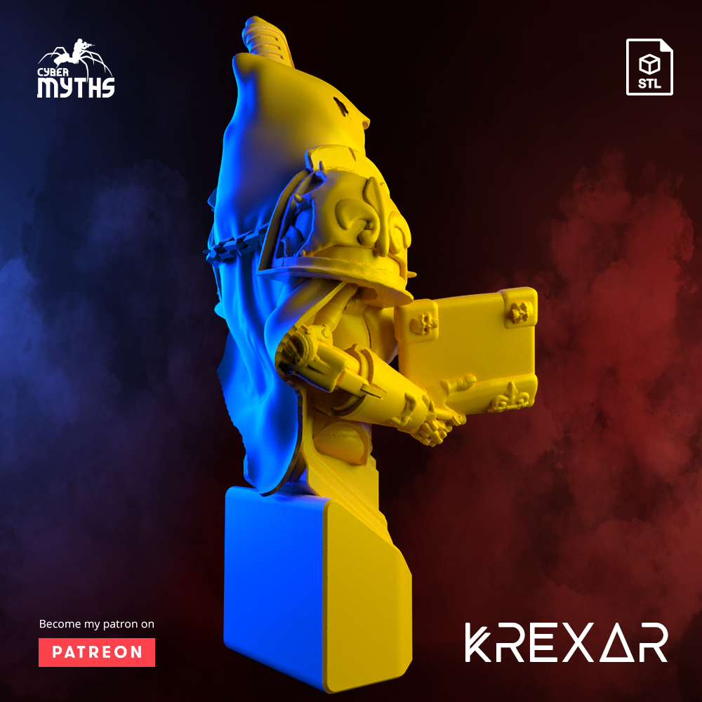 Fichier 3D Krexar brise les cyber-mythes ⚔・Design à télécharger et à imprimer en 3D・Cults