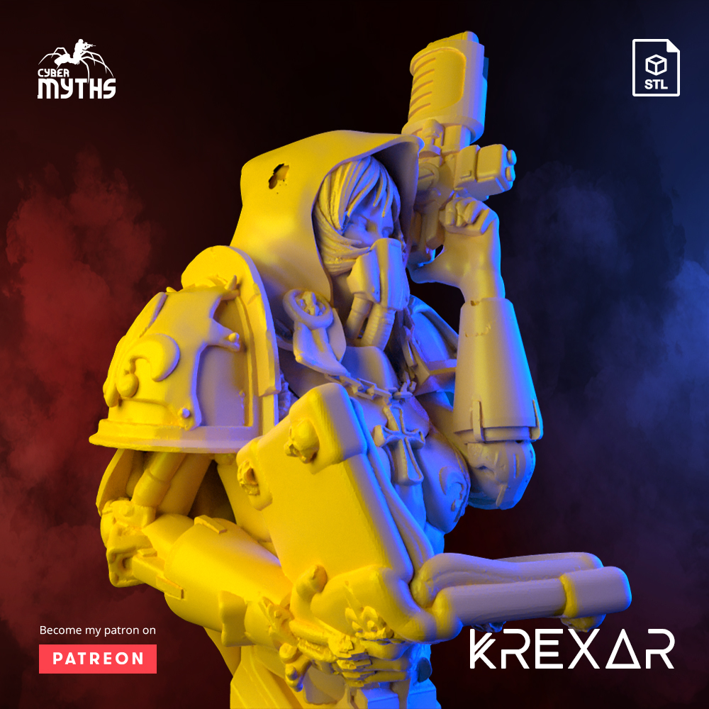 Fichier 3D Krexar brise les cyber-mythes ⚔・Design à télécharger et à imprimer en 3D・Cults