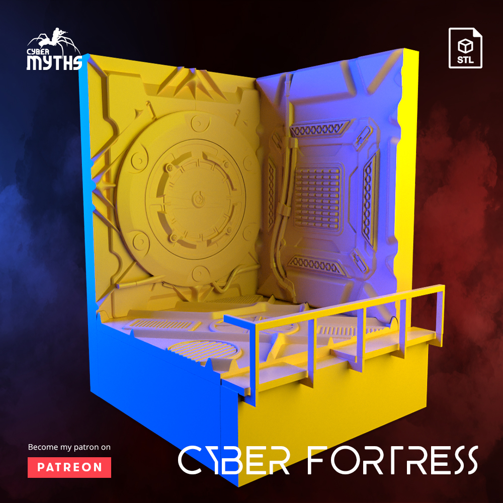 Fichier 3D Cyber Fortress Scene Cyber Mythes ⚔・Modèle à télécharger et ...