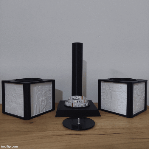 STL file Rotating Lithophane Lamp 🔦・3D printable model to download・Cults