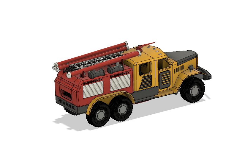Free STL file Yellow Zil Fire Truck with Movement 🔥・3D printer design ...