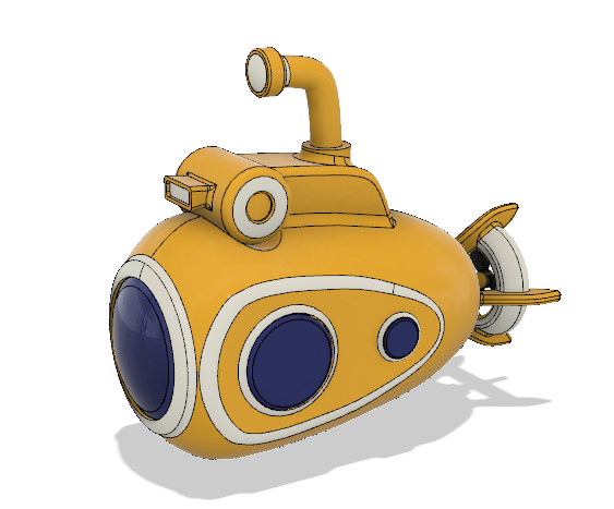 Free 3D file Yellow Submarine Sub・Object to download and to 3D print・Cults