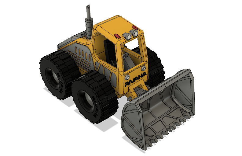 Free STL file Yellow Bulldozer with Movements・Design to download and 3D ...
