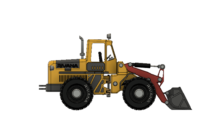 Free STL file Yellow Front Loader with Movements 🔗・Template to download ...