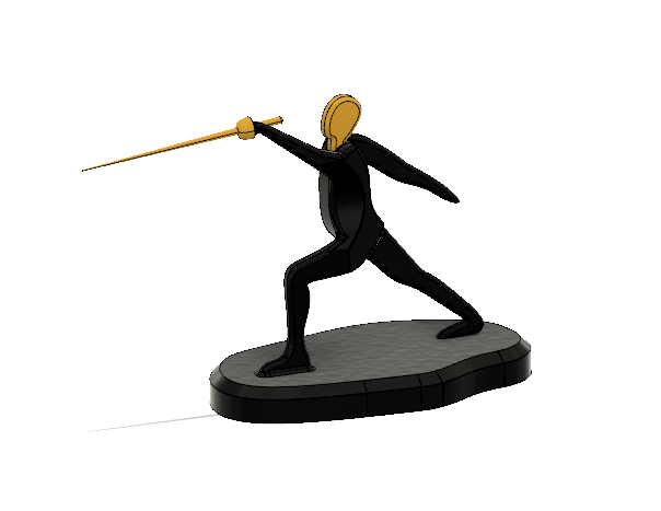 Free 3D file Fencing Athlete Minimalist Square・3D printer design to ...