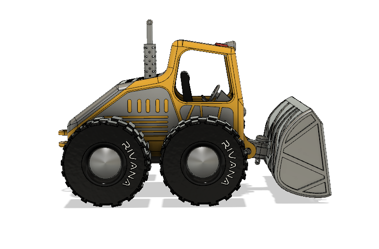 Archivo STL gratis Bulldozer amarillo con movimientos 🚜・Plan imprimible ...