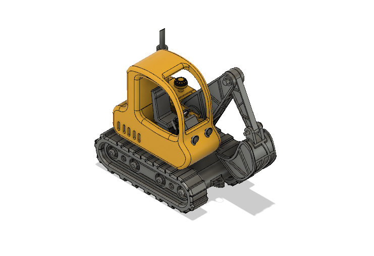 Free 3D file Yellow Excavator version 2 with Movements 🚗・3D printer ...