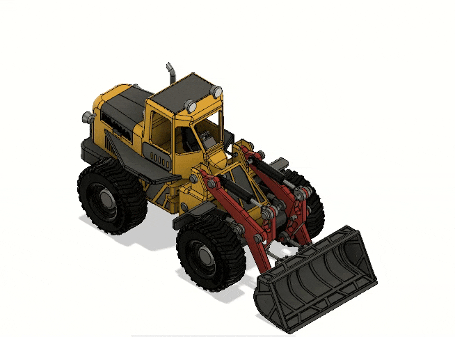 Free STL file Yellow Front Loader with Movements 🔗・Template to download ...