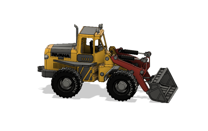 Free STL file Yellow Front Loader with Movements 🔗・Template to download ...